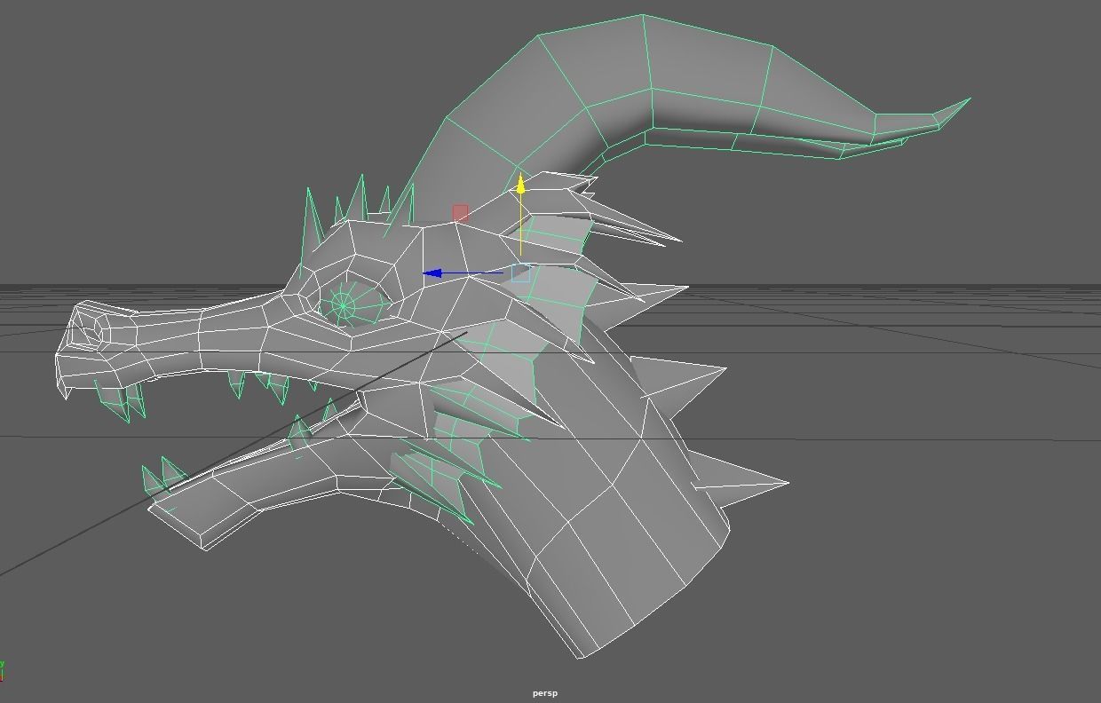 3D model Dragon Head Base Mesh - OBJ VR / AR / low-poly | CGTrader