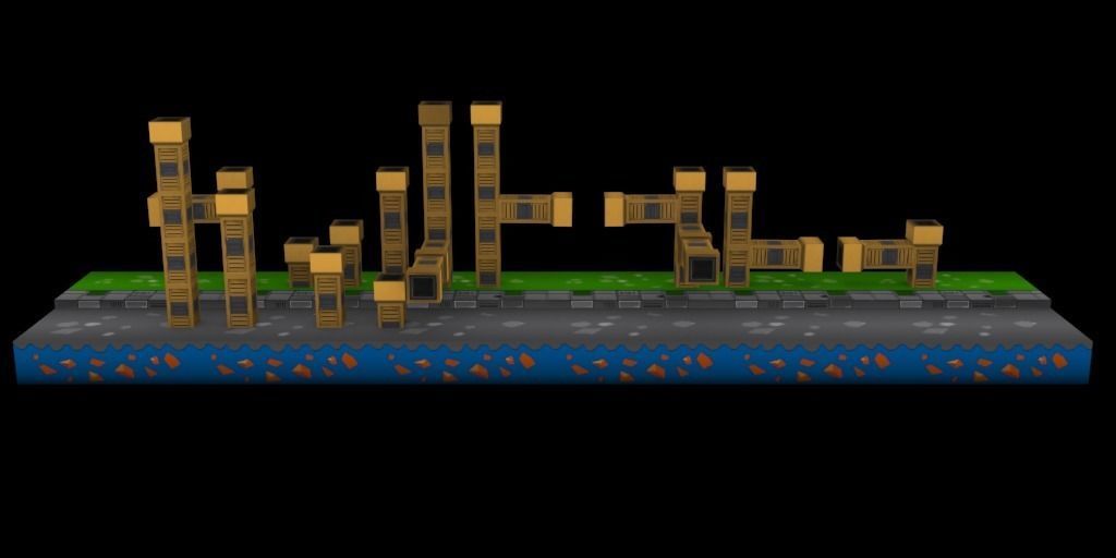 3D model 3D platformer level art pack VR / AR / low-poly | CGTrader