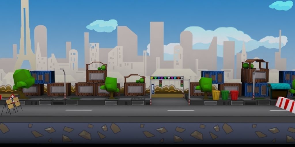 3D model 3D platformer level art pack VR / AR / low-poly | CGTrader