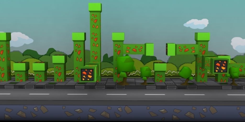 3D model 3D platformer level art pack VR / AR / low-poly | CGTrader