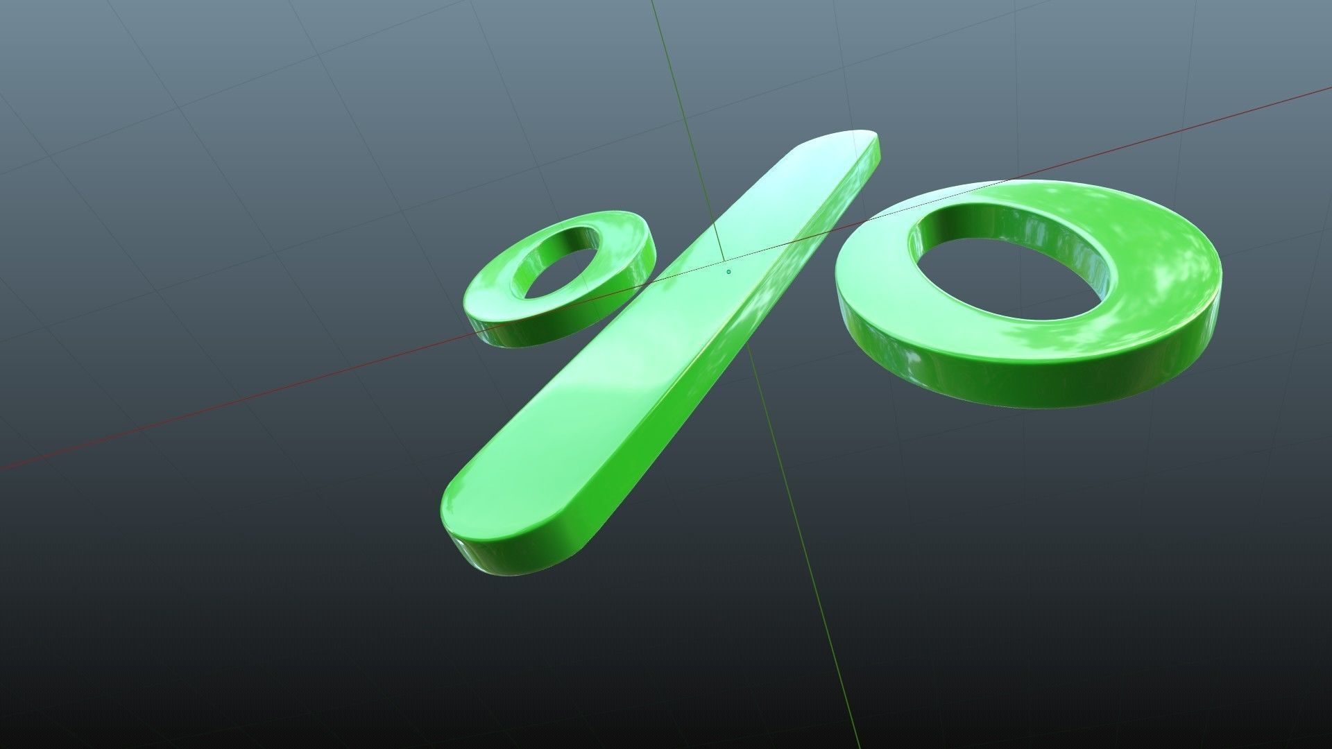 Percent symbol 3D model | CGTrader