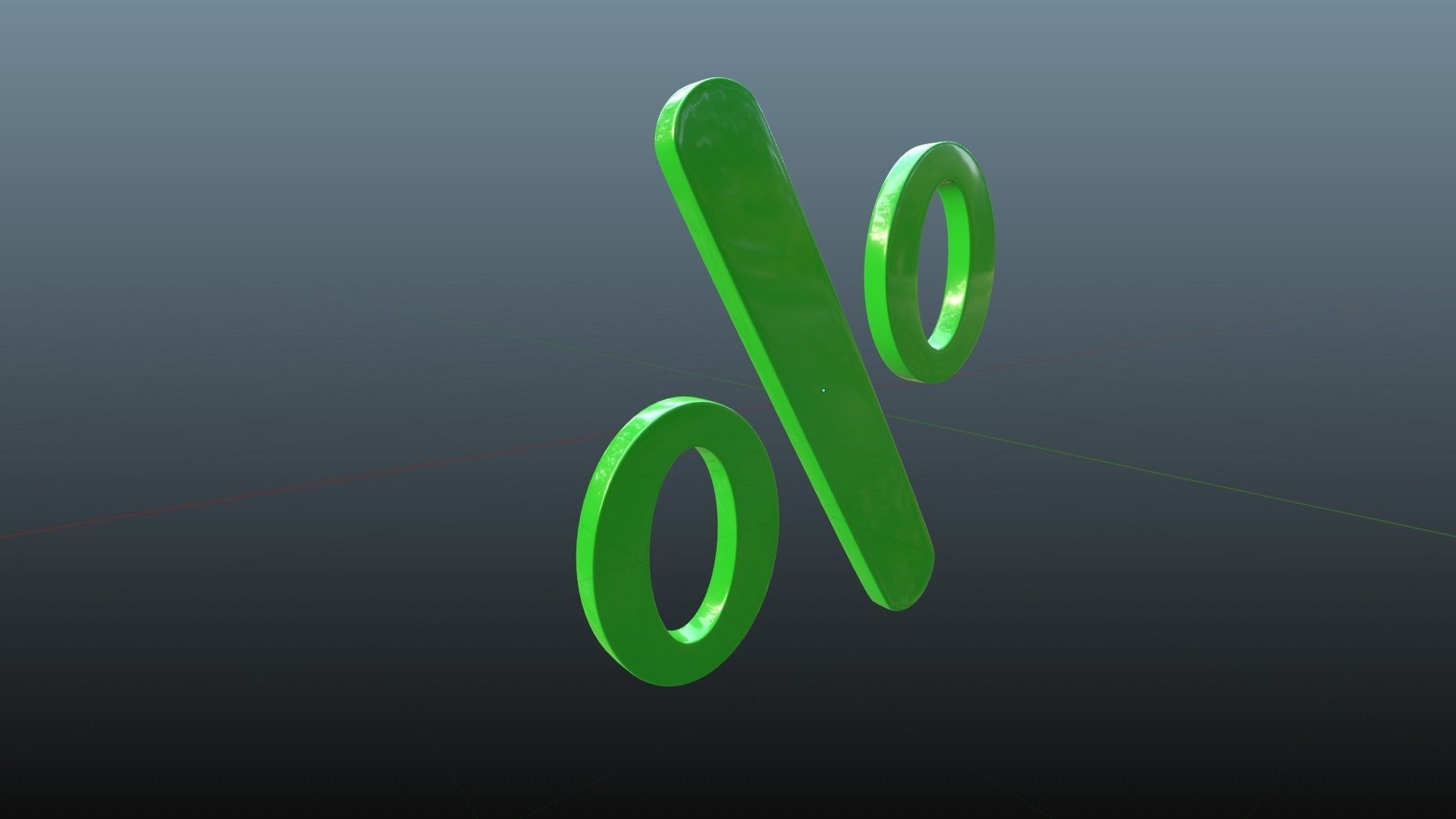Percent symbol 3D model | CGTrader