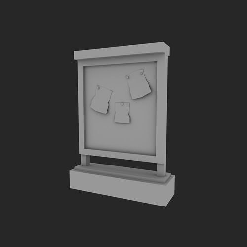 Information Board 3D model | CGTrader