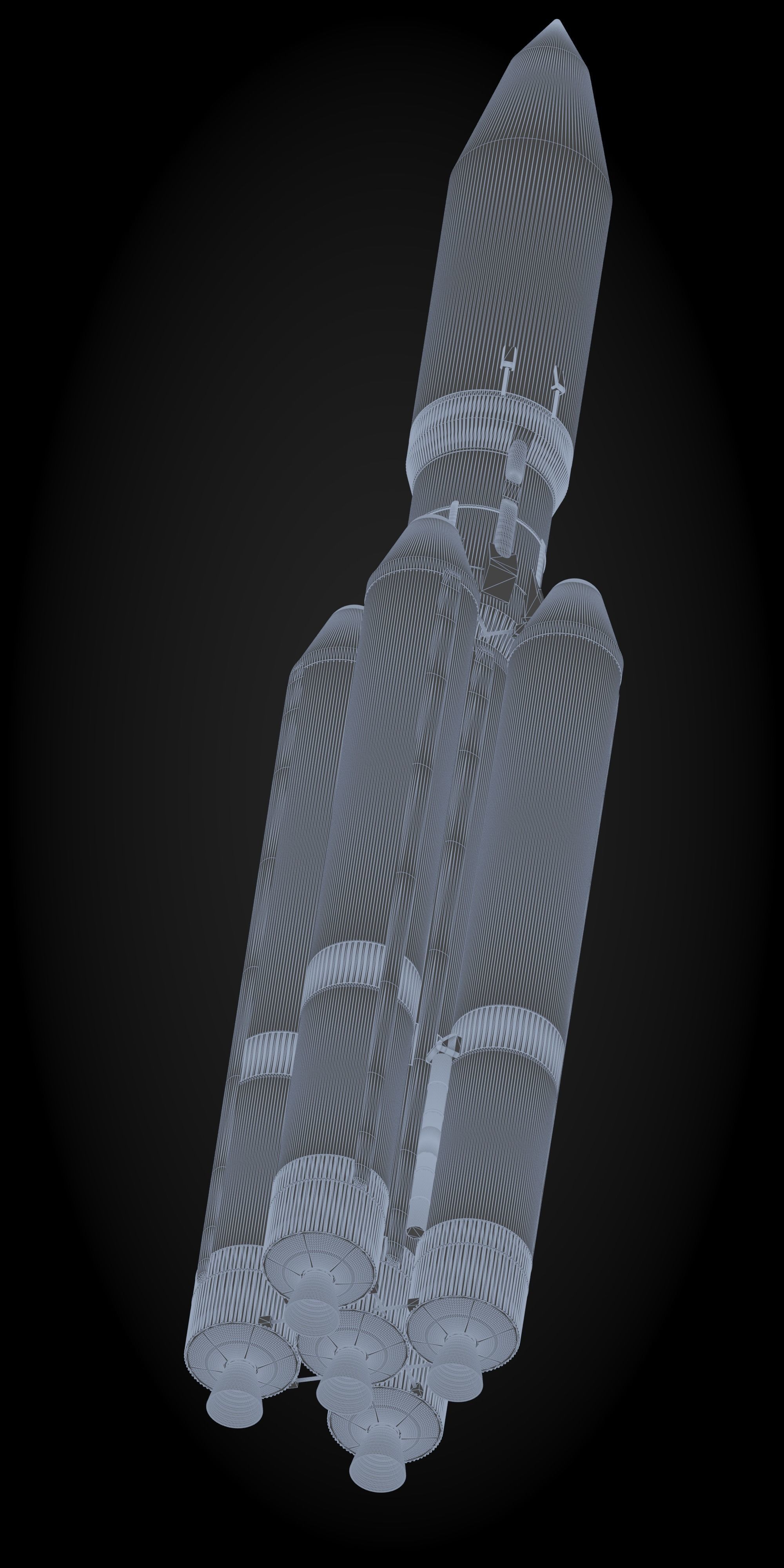 Angara A5 rocket 3D model | CGTrader
