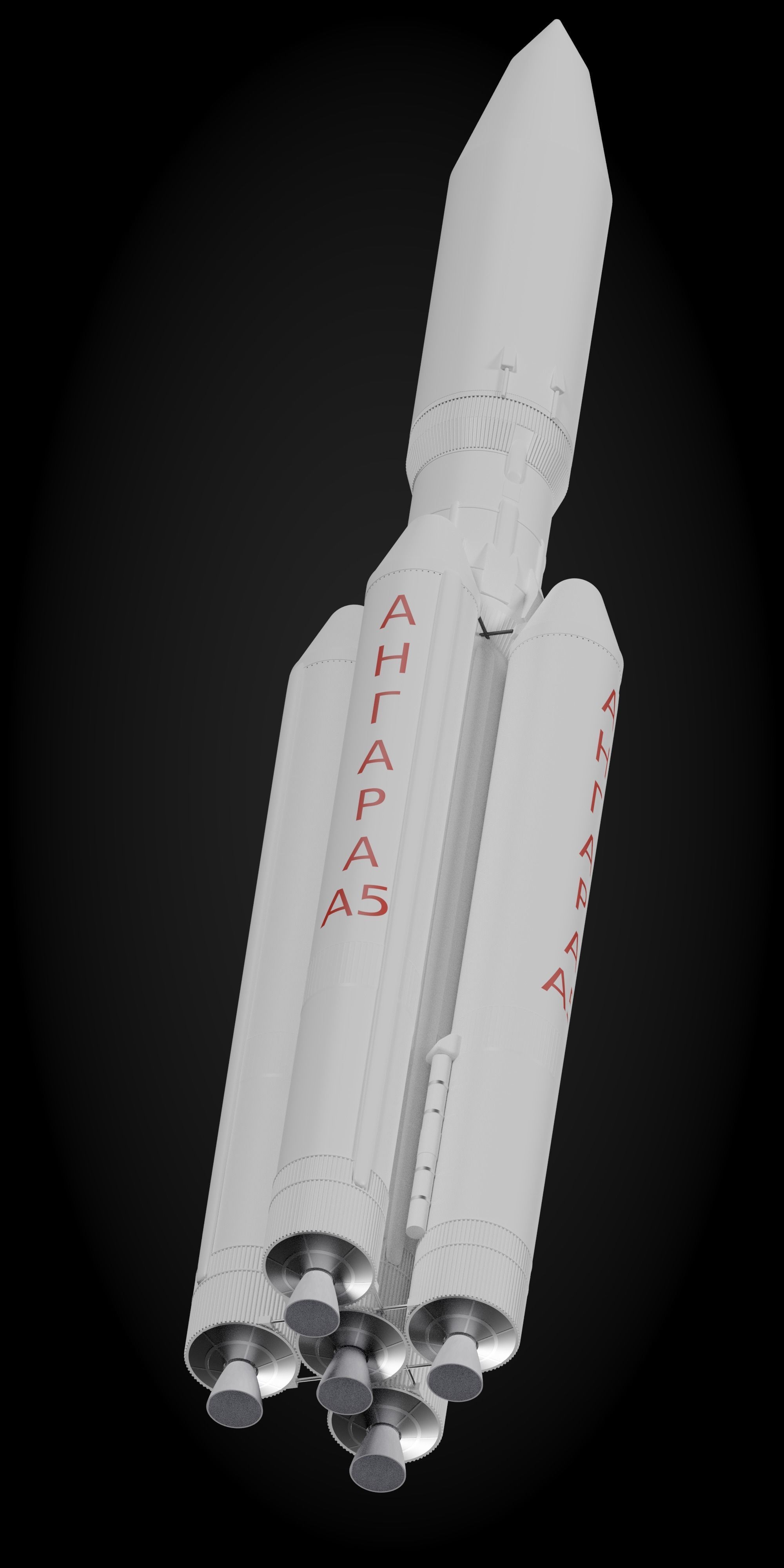 Angara A5 rocket 3D model | CGTrader