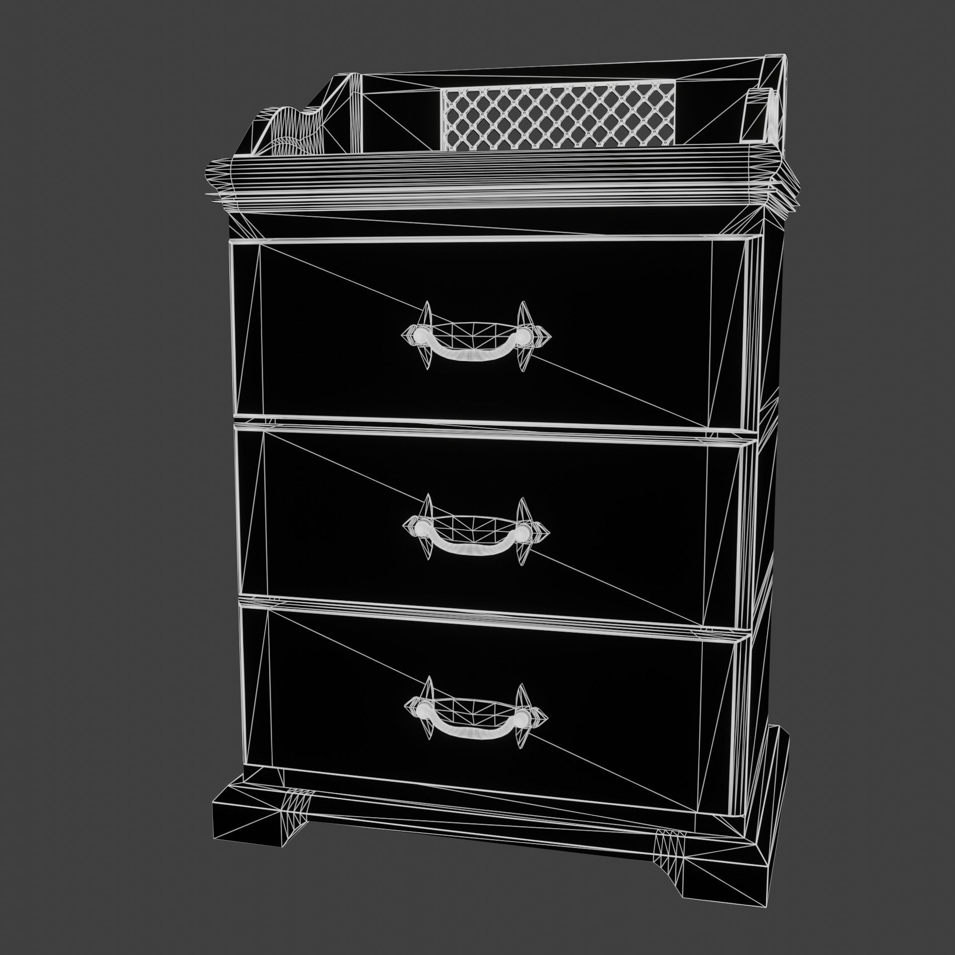 Solid Wood Drawer 3D model | CGTrader