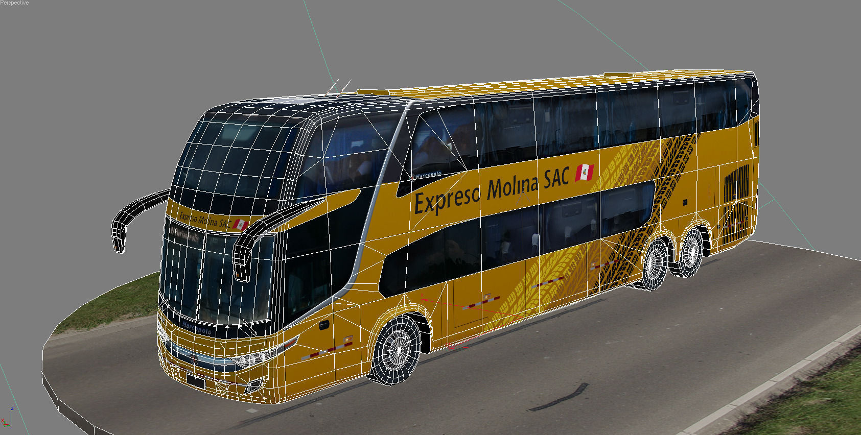 3D model Marcopolo Paradiso 1800DD Expreso Molina SAC VR / AR / low-poly rigged | CGTrader
