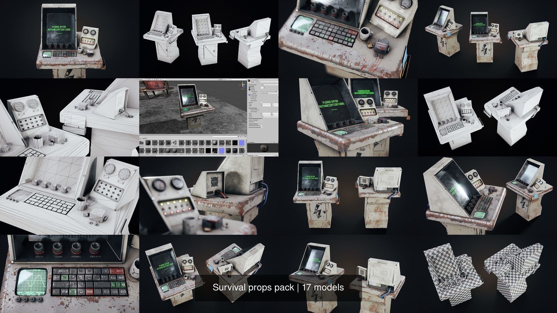 3D Model Collection Survival props pack VR / AR / low-poly | CGTrader