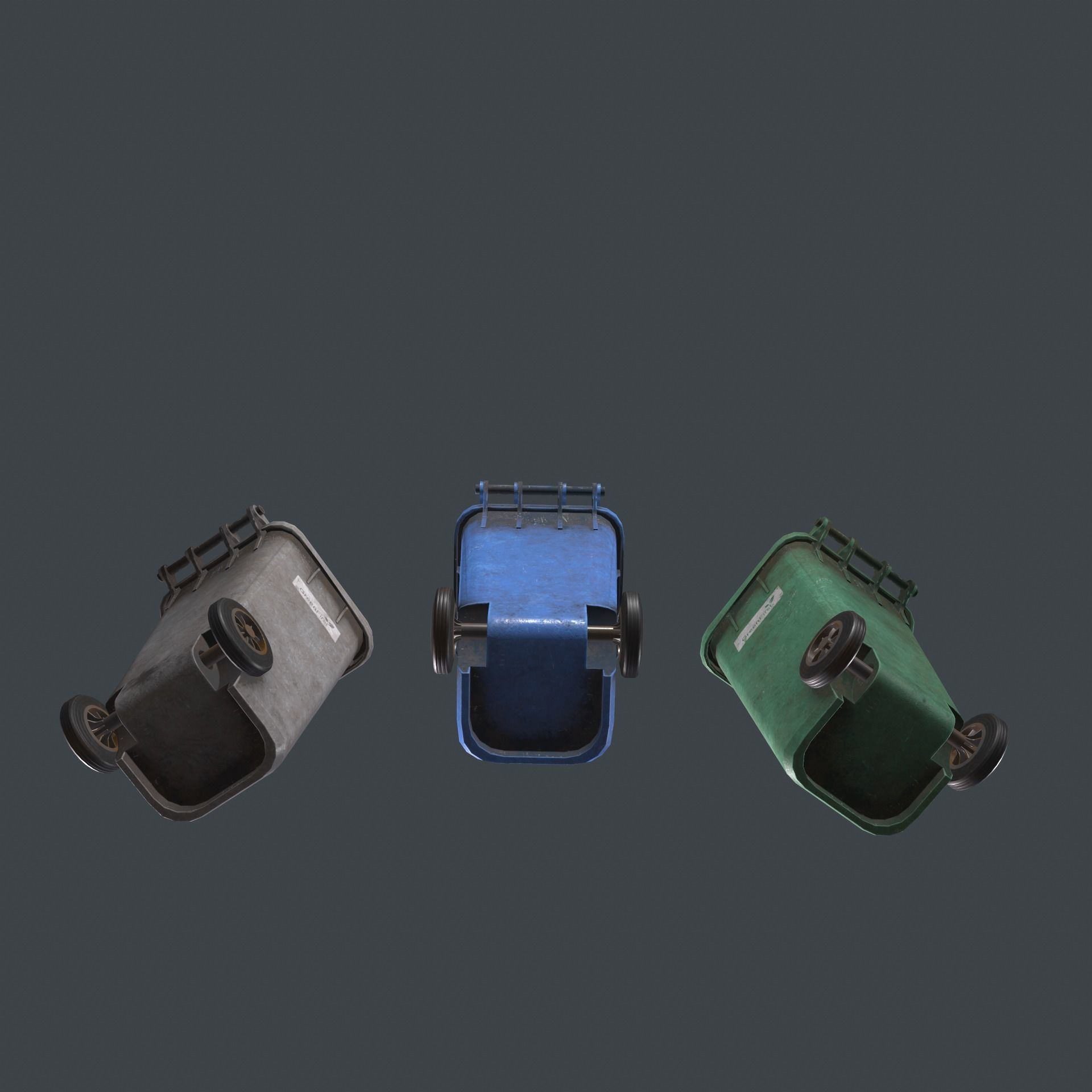 3D model Wheeled Trash Bin VR / AR / low-poly | CGTrader