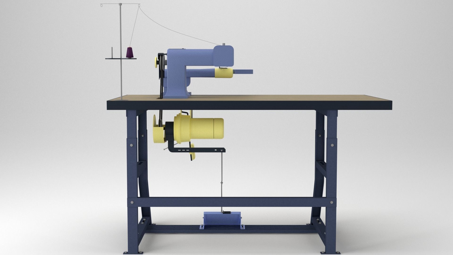 3D model Tailors Industrial Blind Stitch Sewing Machine VR / AR / low ...