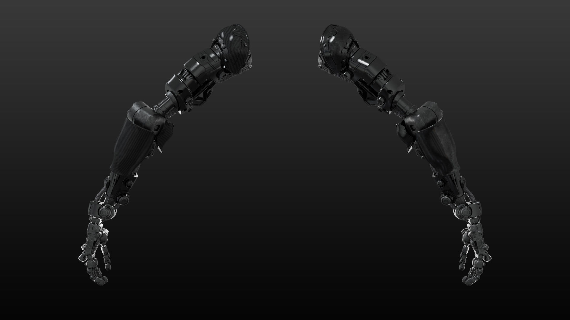 FPS Hand mechanical 05 3D model animated rigged | CGTrader