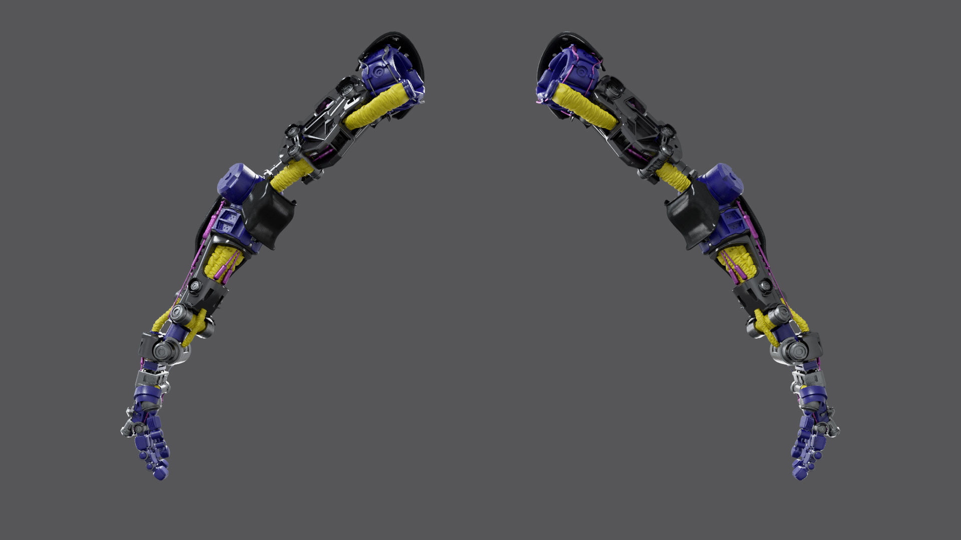 Hand cyberpunk 01 3D model animated rigged | CGTrader