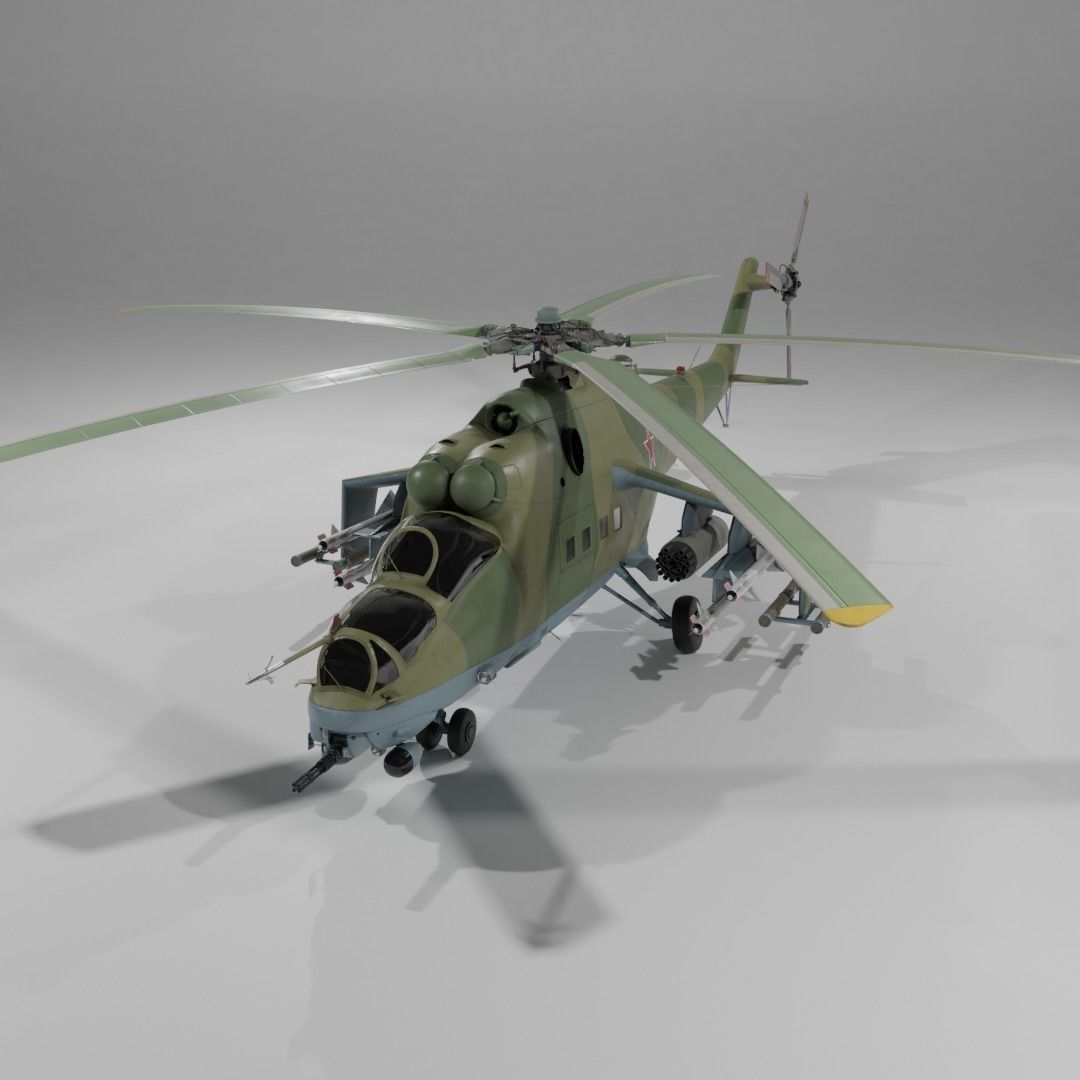Mil Mi-24V Hind free 3D model | CGTrader