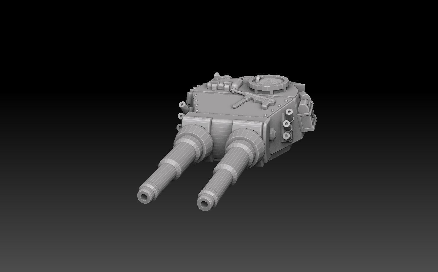 Double Barrelled Tiger Tank Turrets 3D model 3D printable | CGTrader