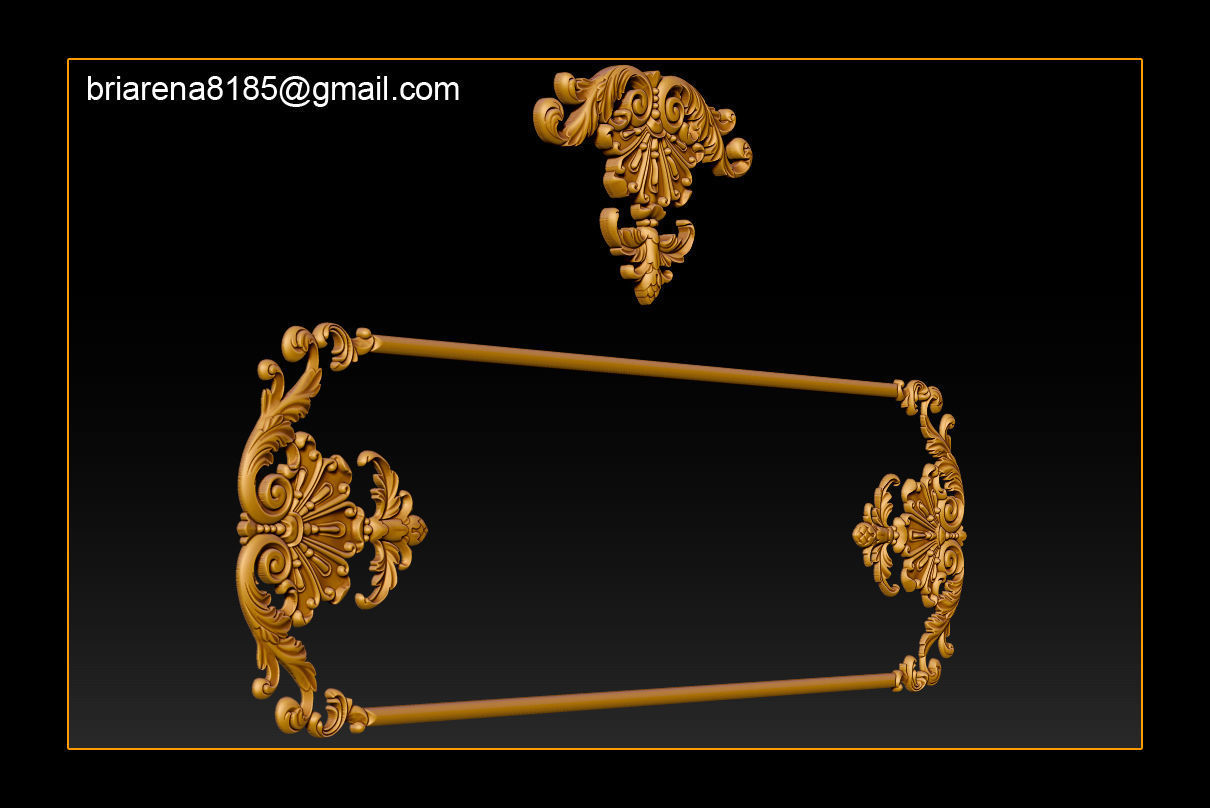 3D STL Models CNC Router - Carved decor 3D model 3D printable | CGTrader