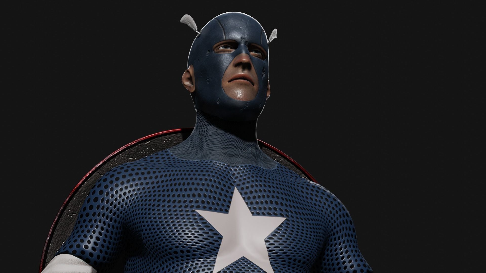 3D model CAPTAIN AMERICA 3D MODEL TEXTURED AND RIGGED VR / AR / low ...