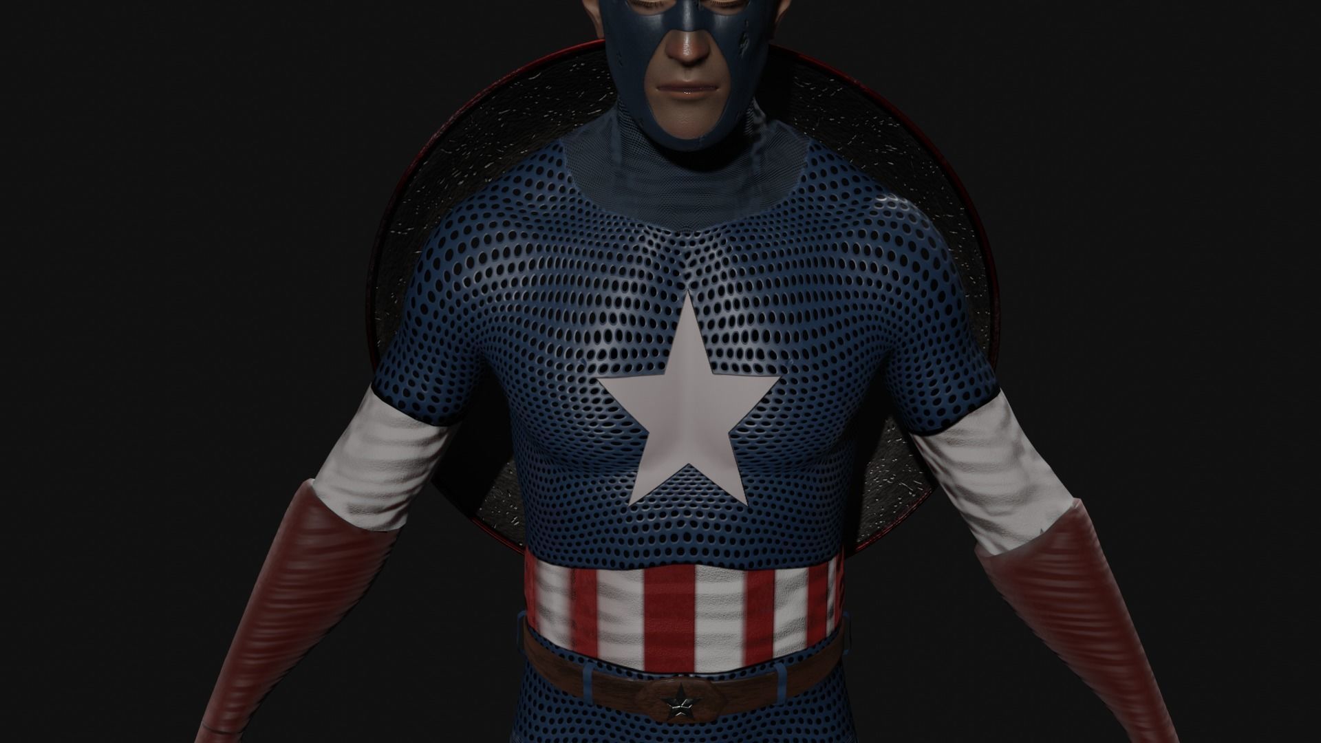 3D model CAPTAIN AMERICA 3D MODEL TEXTURED AND RIGGED VR / AR / low ...