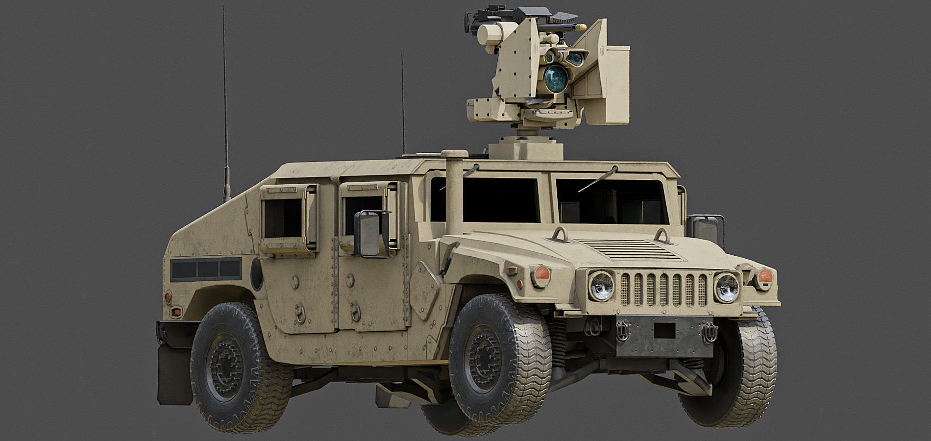 3D model Humvee M1151 CROWS VR / AR / low-poly | CGTrader