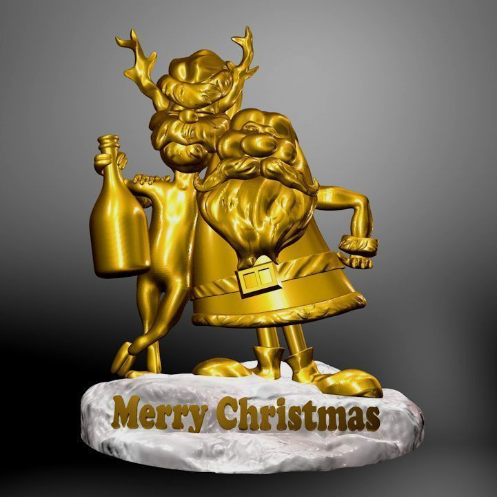 Merry Christmas 3D model 3D model 3D printable | CGTrader