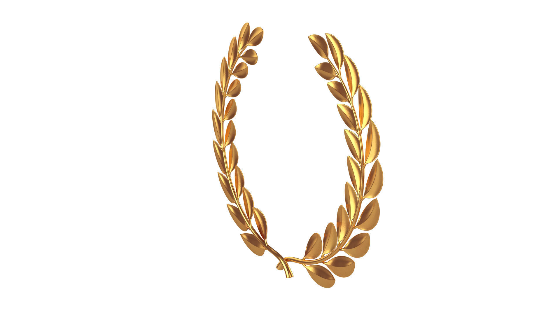 Gold laurel wreath 3D model | CGTrader