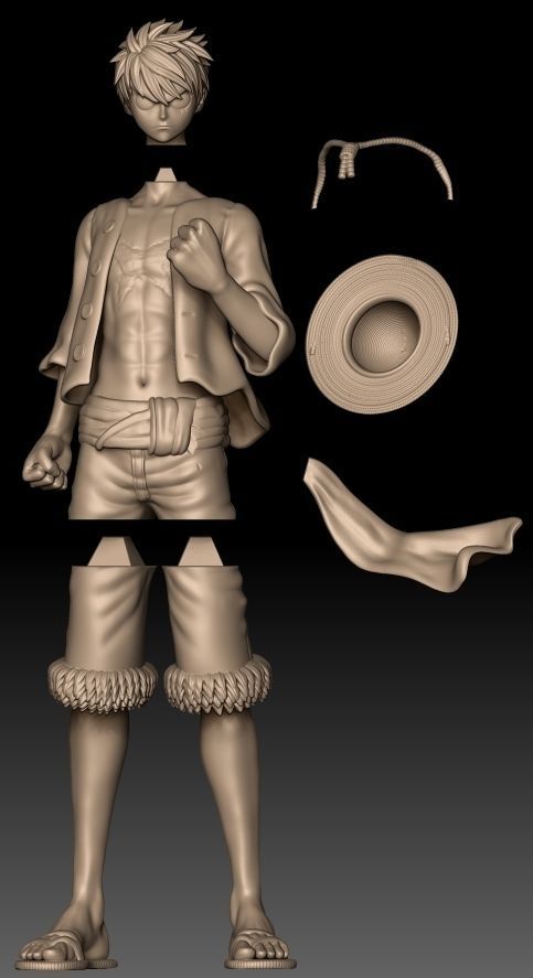 Luffy from One Piece 3D model 3D printable | CGTrader