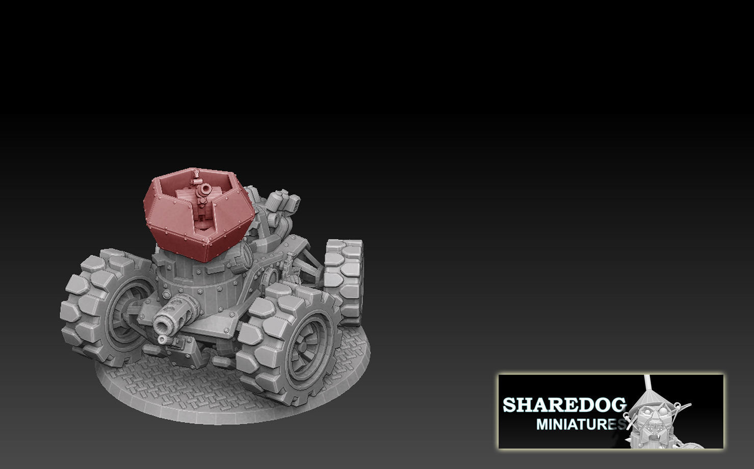 AA Gun Pillbox Turret 3D model 3D printable | CGTrader