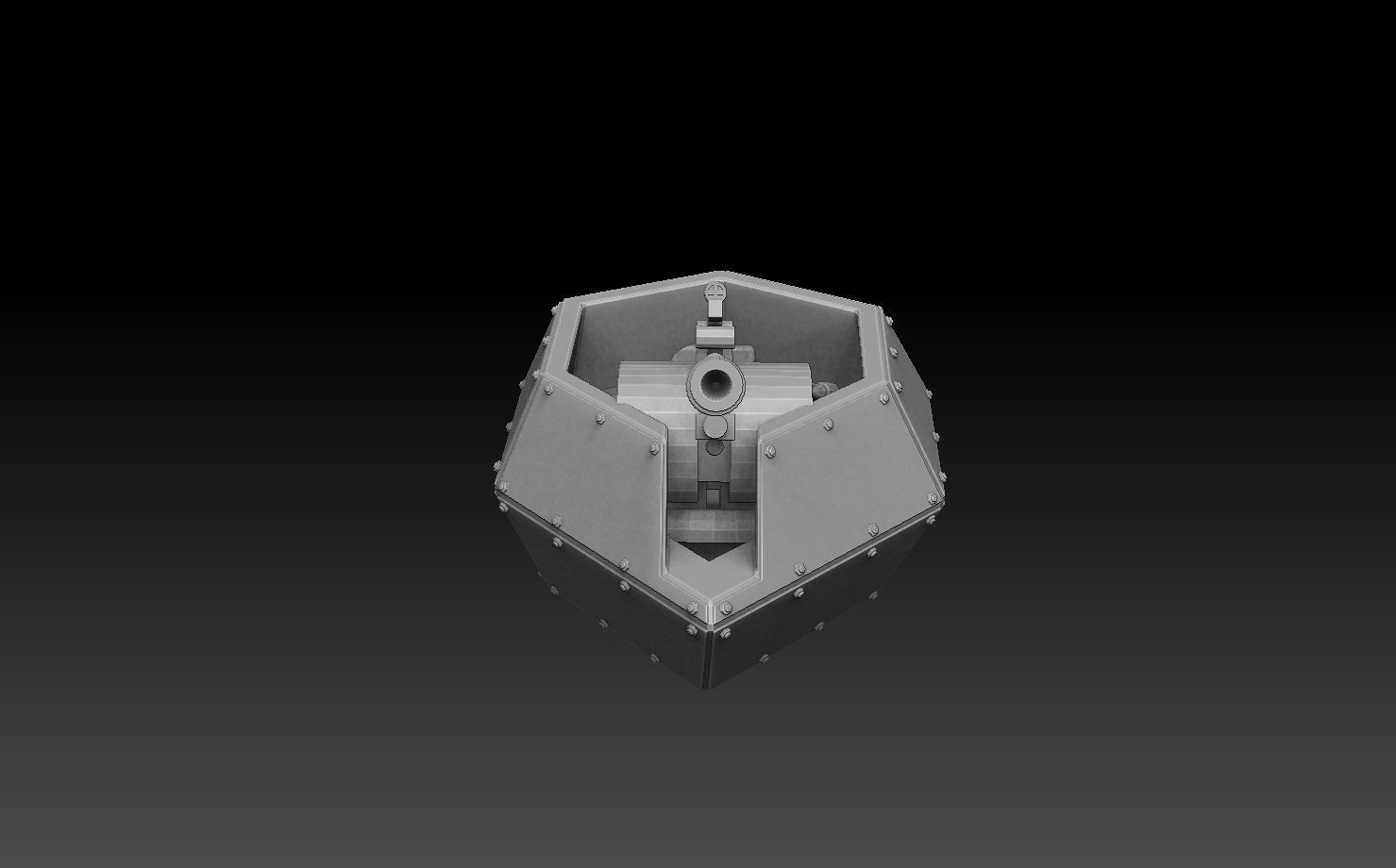 AA Gun Pillbox Turret 3D model 3D printable | CGTrader