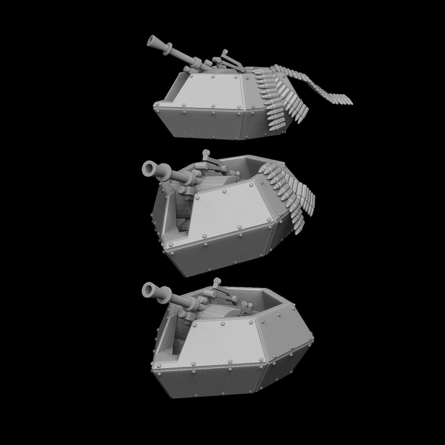 AA Gun Pillbox Turret 3D model 3D printable | CGTrader