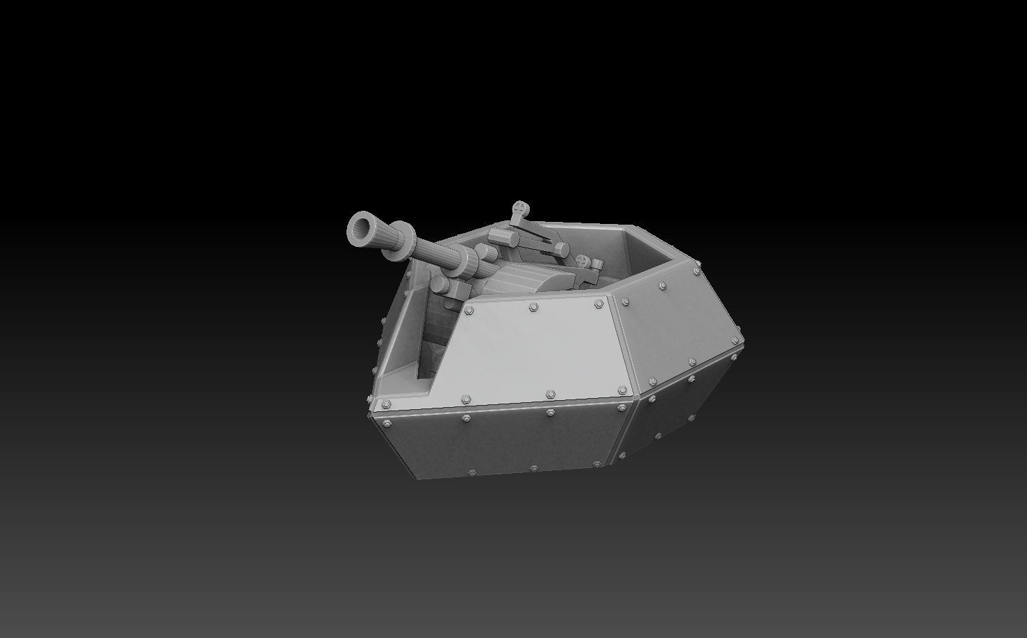 AA Gun Pillbox Turret 3D model 3D printable | CGTrader