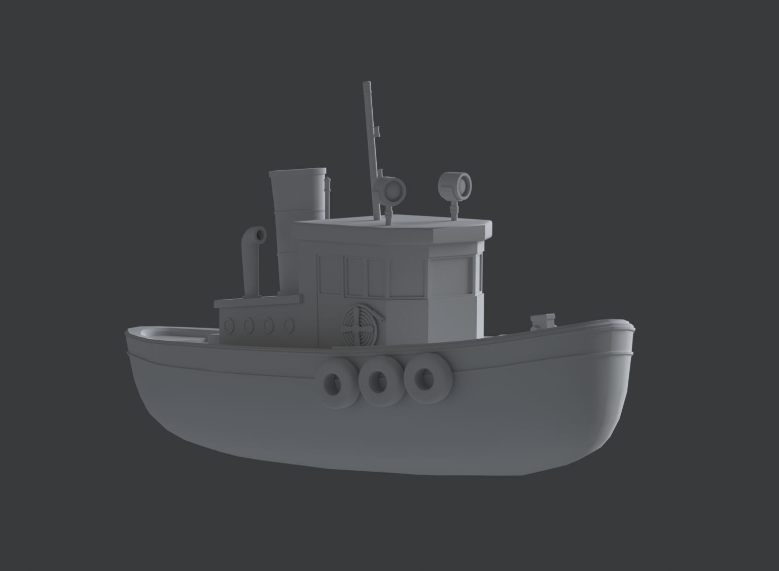 3D model Tugboat Fireflies scene VR / AR / low-poly | CGTrader