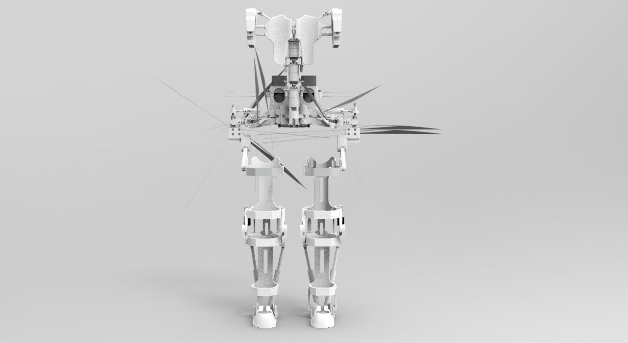 Robot spine structure and auxiliary exoskeleton device 3D model | CGTrader
