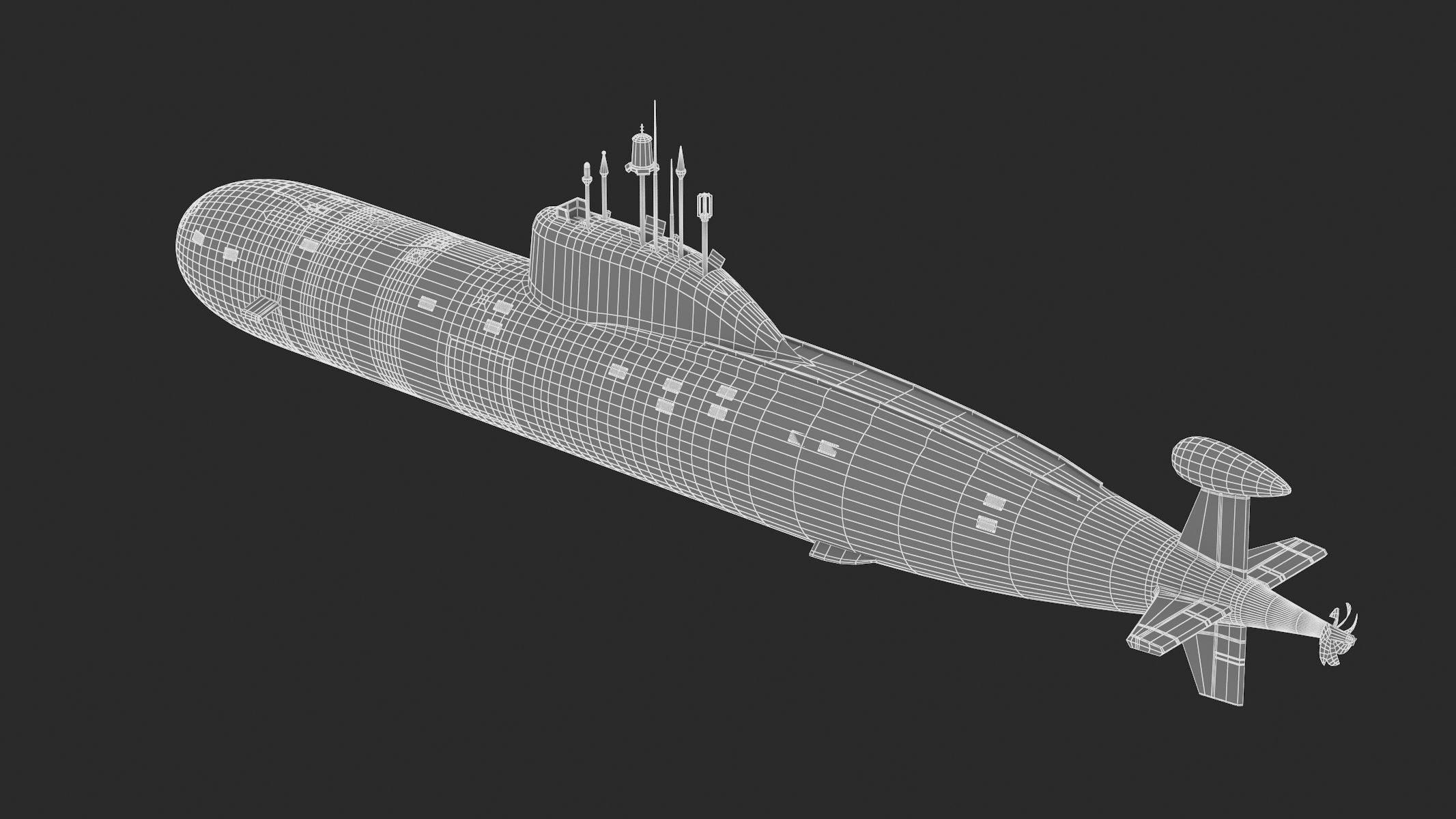 Nuclear Powered Attack Submarine Akula Class 3D model | CGTrader