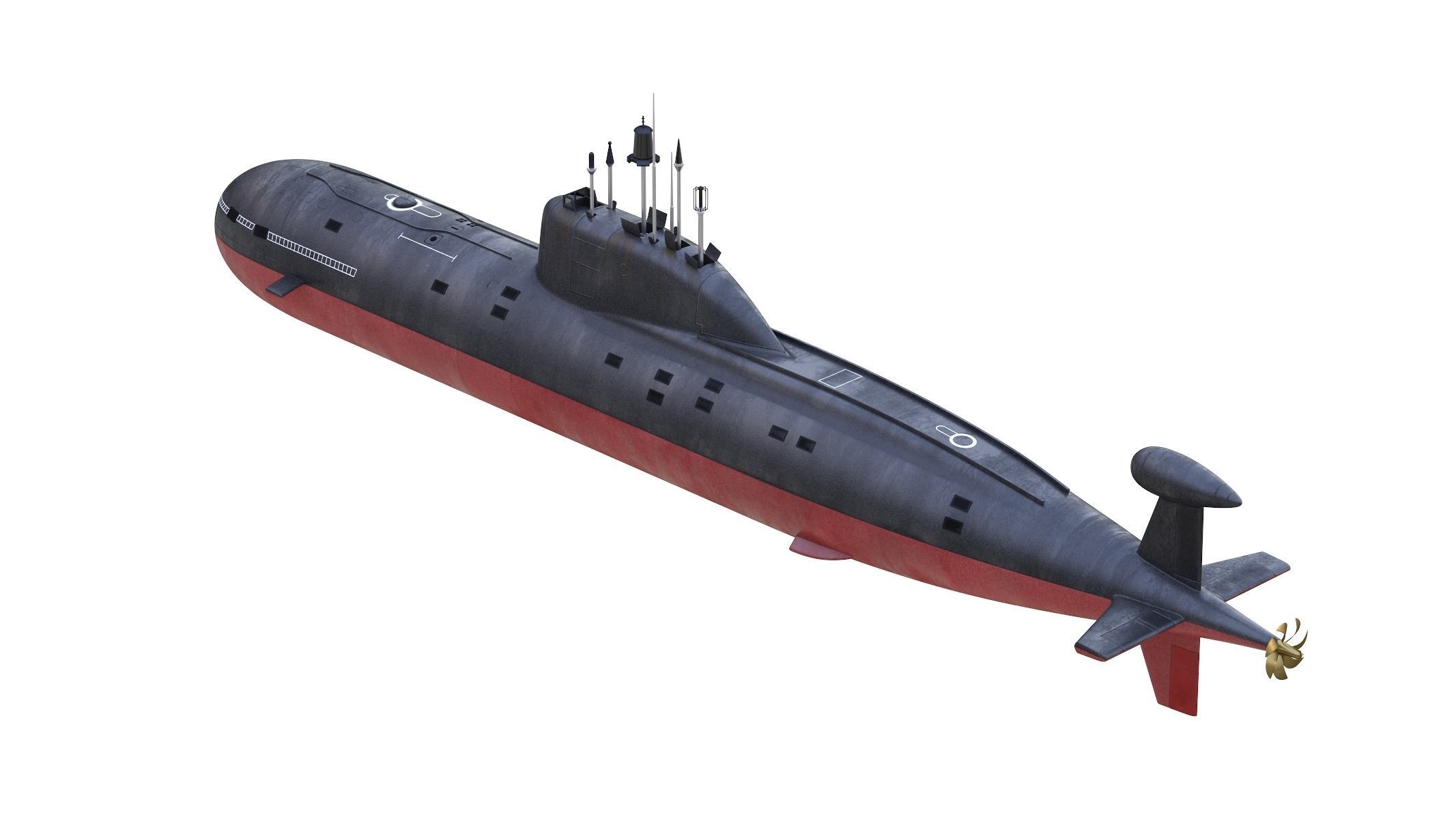 Nuclear Powered Attack Submarine Akula Class 3D model | CGTrader