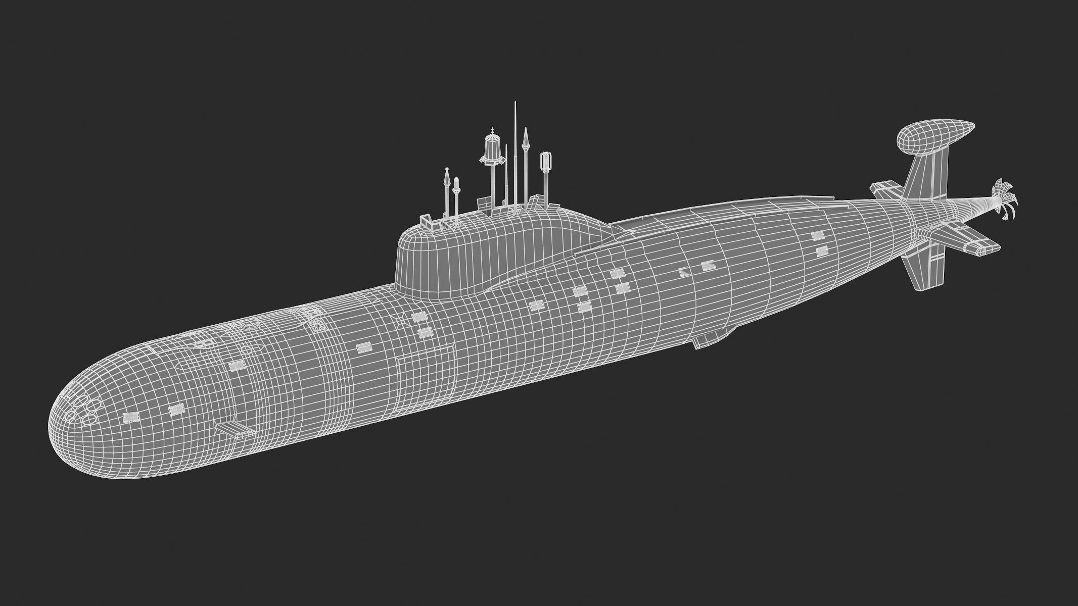 Nuclear Powered Attack Submarine Akula Class 3D model | CGTrader