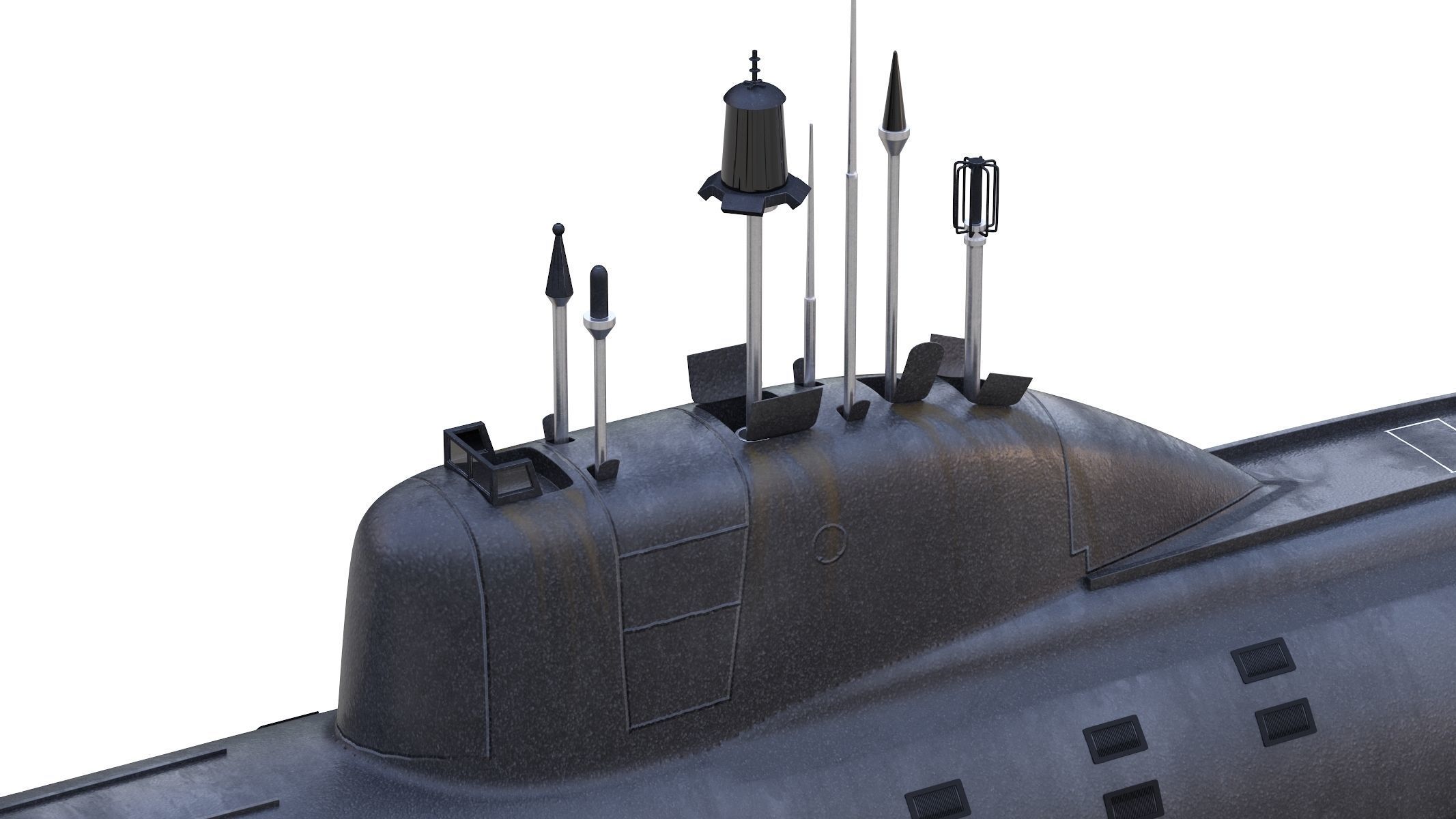 Nuclear Powered Attack Submarine Akula Class 3D model | CGTrader