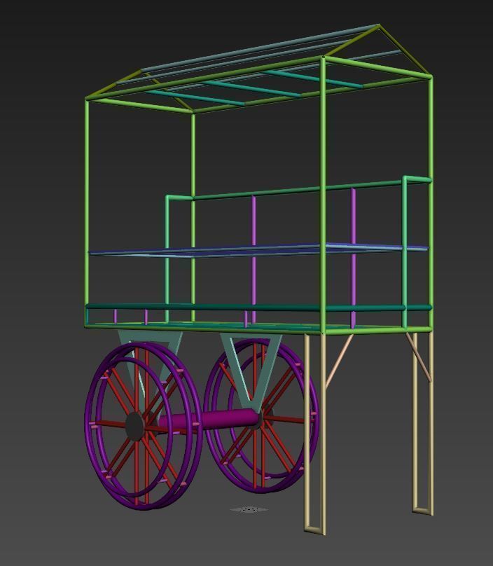 3D model Metal Cart design VR / AR / low-poly | CGTrader