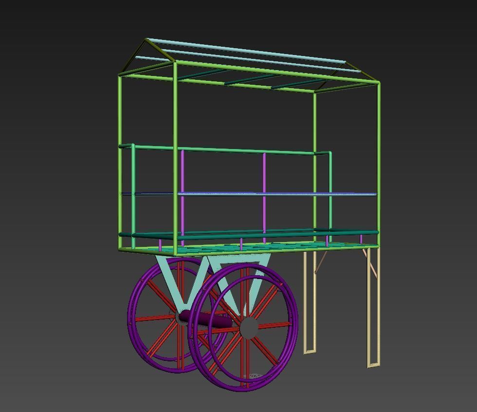 3D model Metal Cart design VR / AR / low-poly | CGTrader