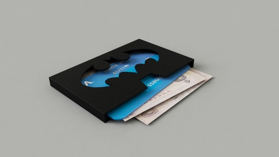 Wallet Batman 3D model 3D printable | CGTrader