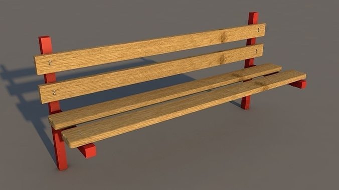 Bench wooden free 3D model | CGTrader