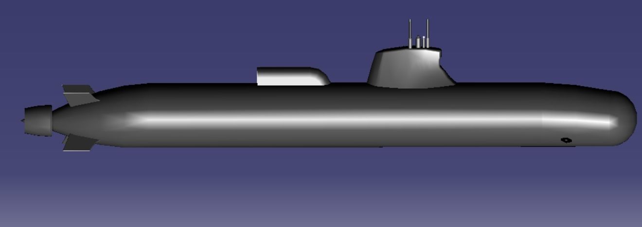 Suffren nuclear submarine 3D model 3D printable | CGTrader