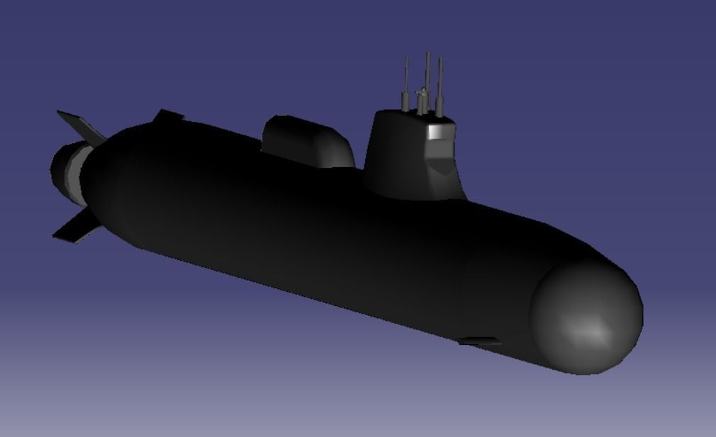 Suffren nuclear submarine 3D model 3D printable | CGTrader