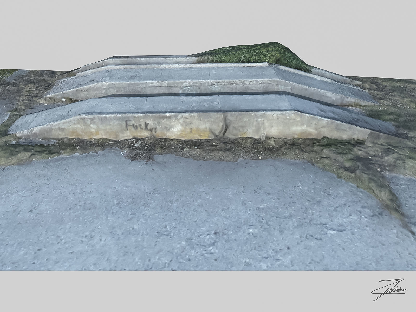 3D model Concrete loading ramp VR / AR / low-poly | CGTrader