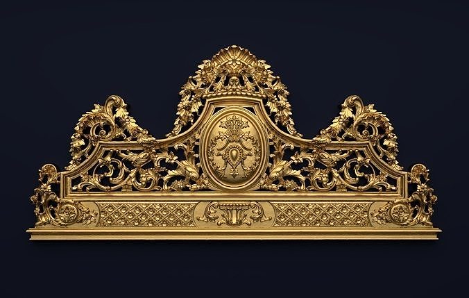 Classic Carved Bed 3D model 08 3D model | CGTrader