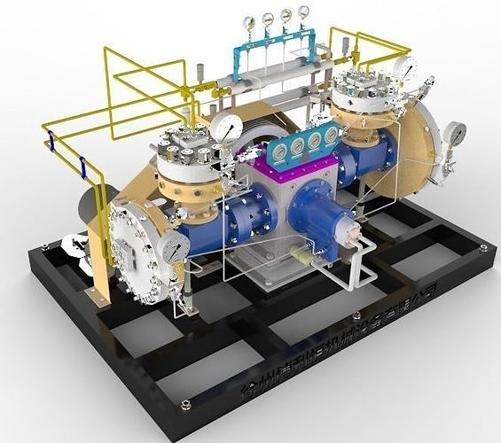 Diaphragm compressor 3D model | CGTrader