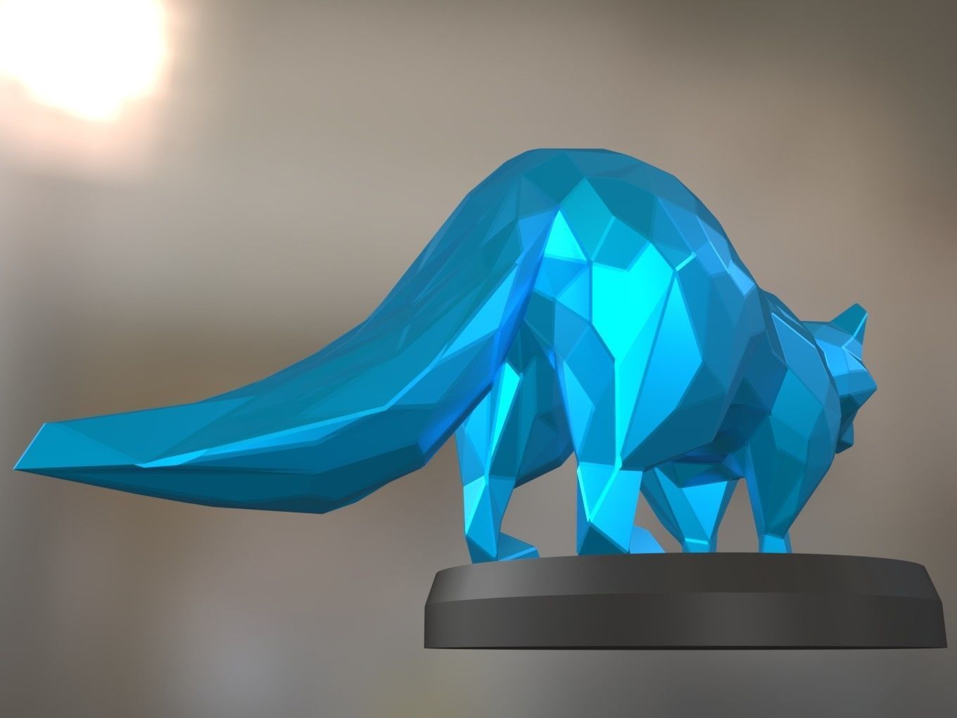 Poly Raccoon 3D model 3D printable | CGTrader