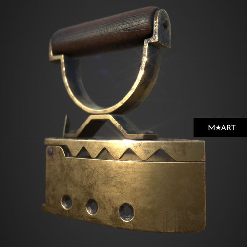 Ancient small coal iron 3D model | CGTrader