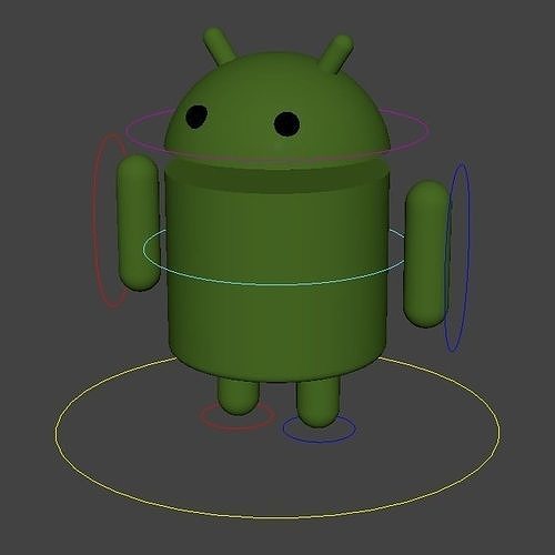 Android Mascot Rig free 3D model rigged | CGTrader