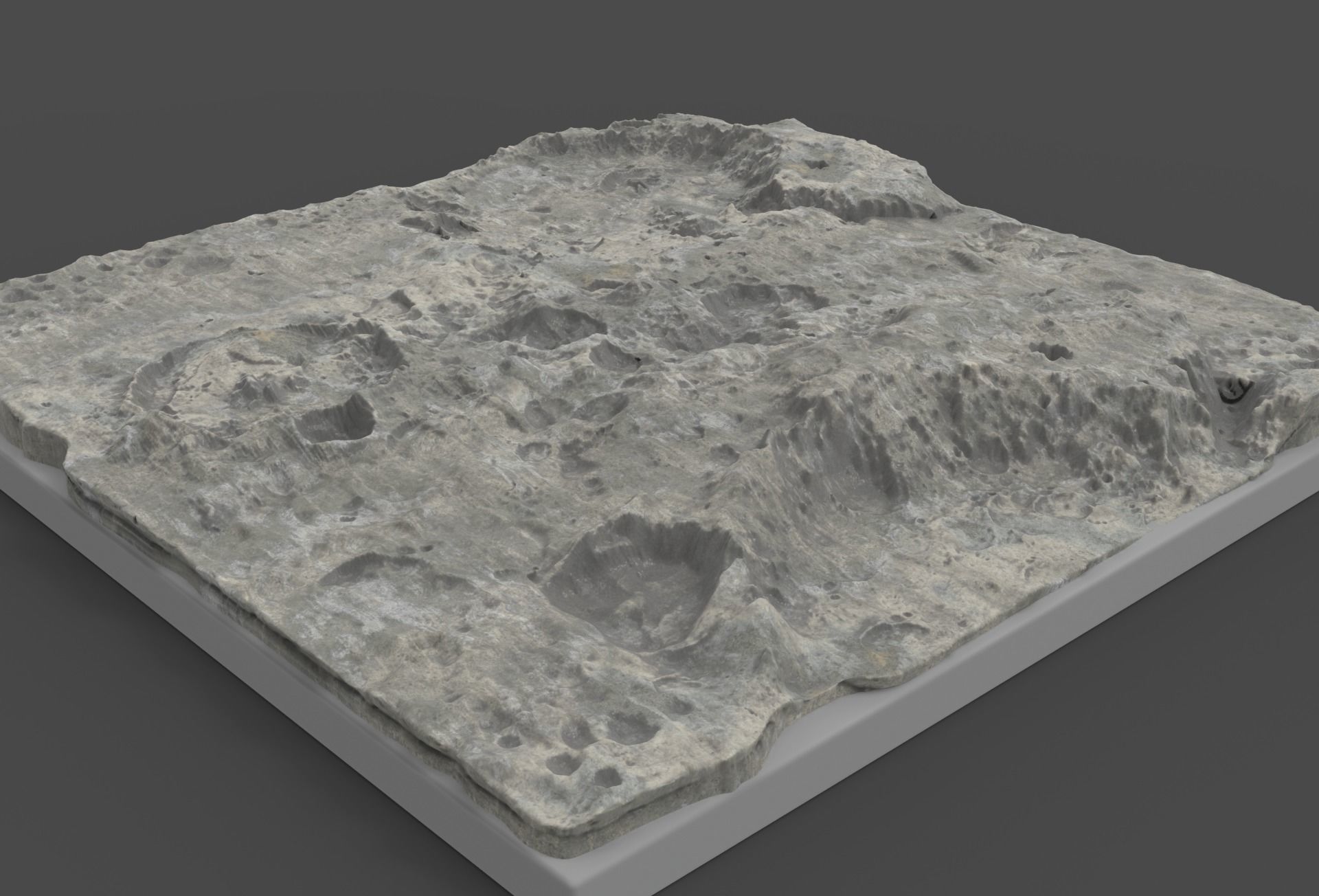 moon terrain hi poly 3D model | CGTrader