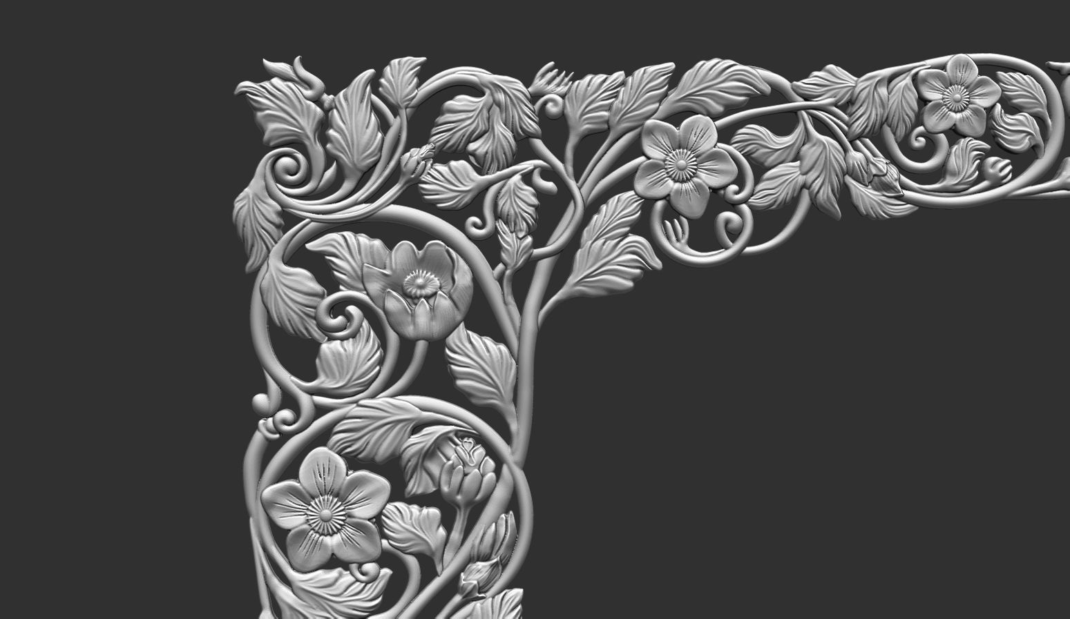 Carved Frame for cnc 3D model 3D printable | CGTrader