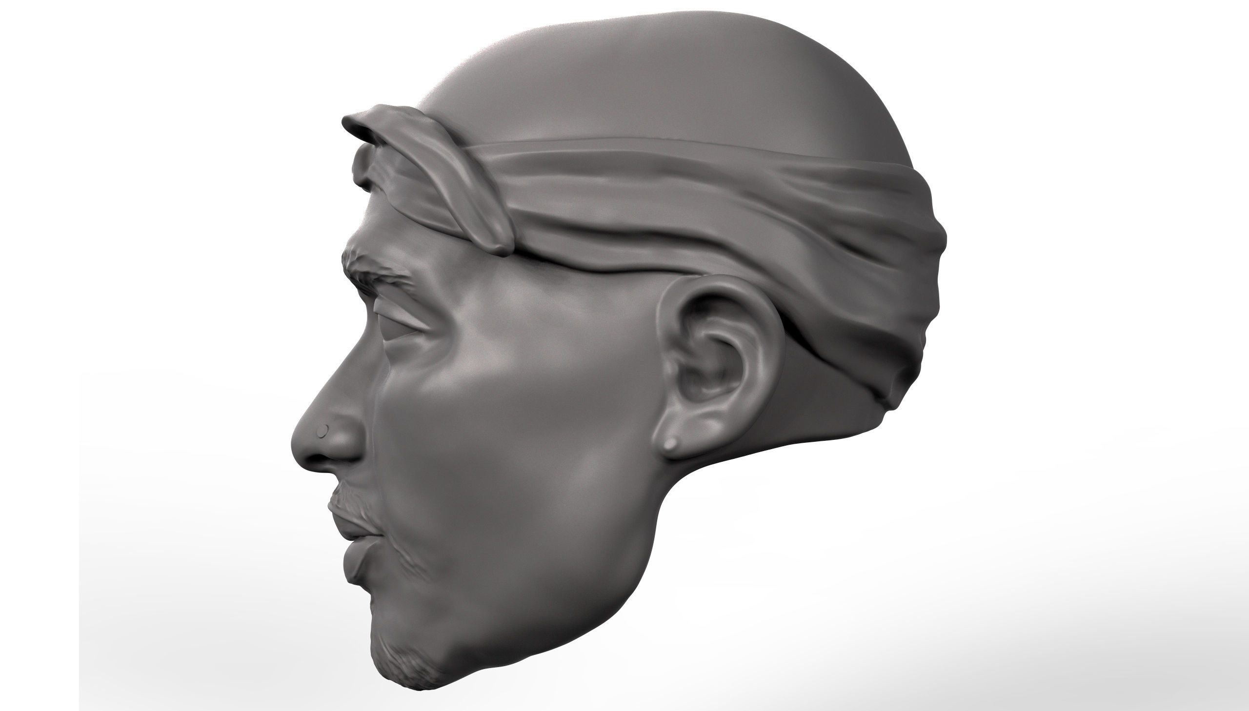 2Pac action figure head portrait 3D model 3D printable | CGTrader